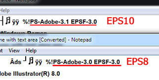 การเช็คไฟล์ .EPS ที่ได้จากโปรแกรมทำภาพเวกเตอร์ ว่าเป็นเวอร์ชันอะไร