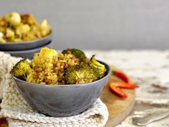 In en om die huis: Lensie-en-groente-pilaf