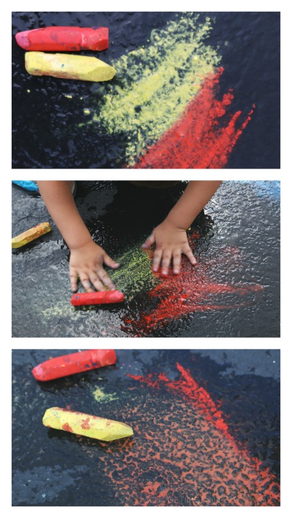 Wet Chalk Color Mixing | School Time Snippets