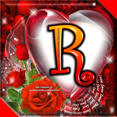 FRASES PARA TI: ROSAS Y UN CORAZÓN CON TU INICIAL (( R ))