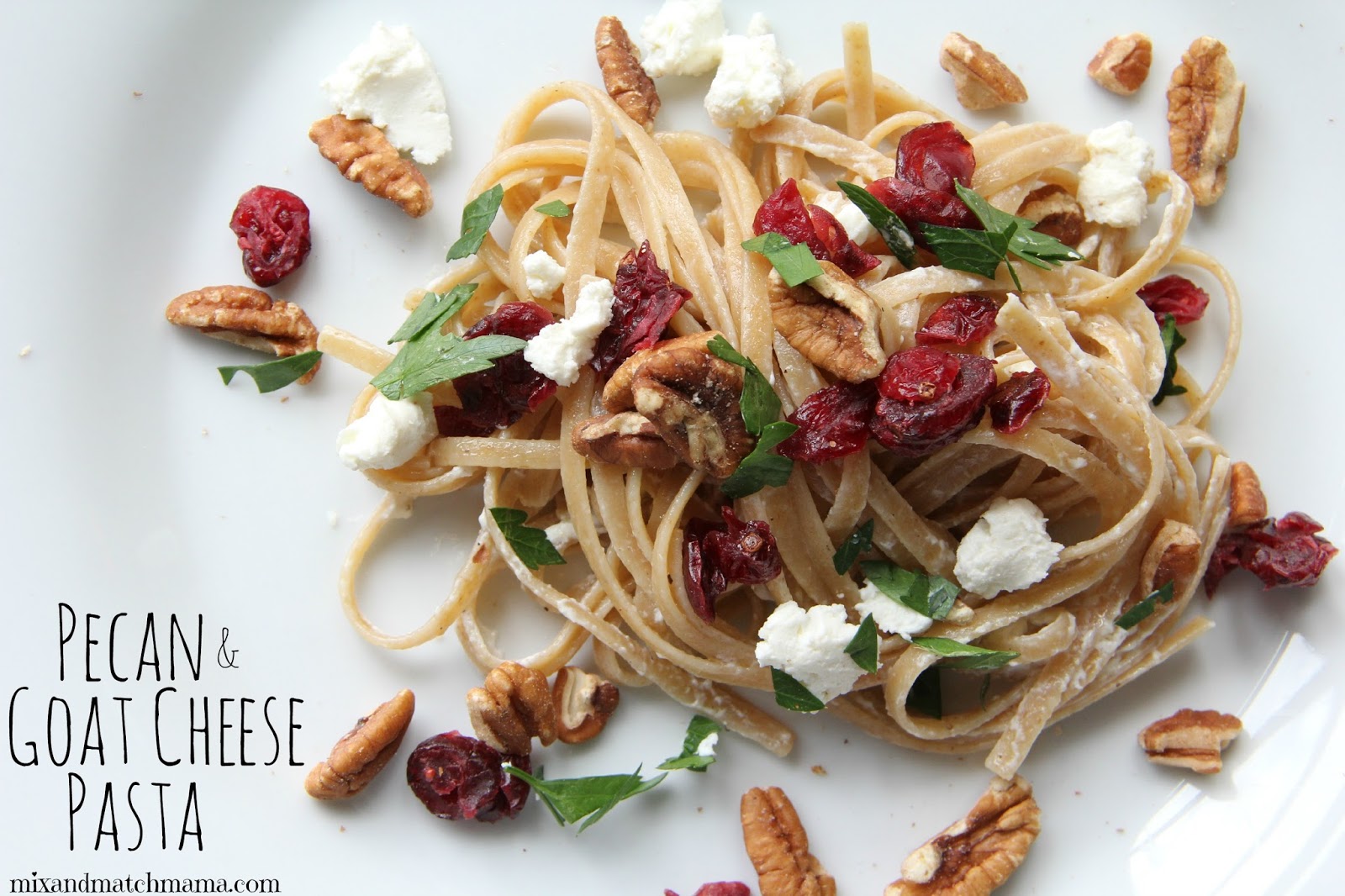 Dinner Tonight: Pecan & Goat Cheese Pasta | Mix and Match Mama | Bloglovin’
