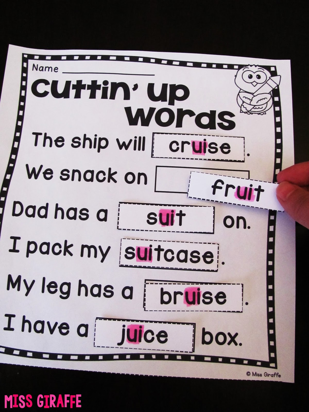 Miss Giraffe's Class: EW UE UI Activities