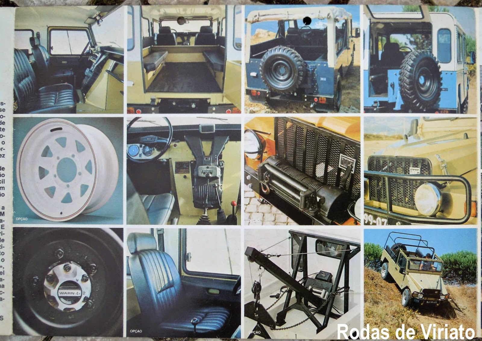 Folheto UMM 4x4 490 e 494 veículo todo-o-terreno