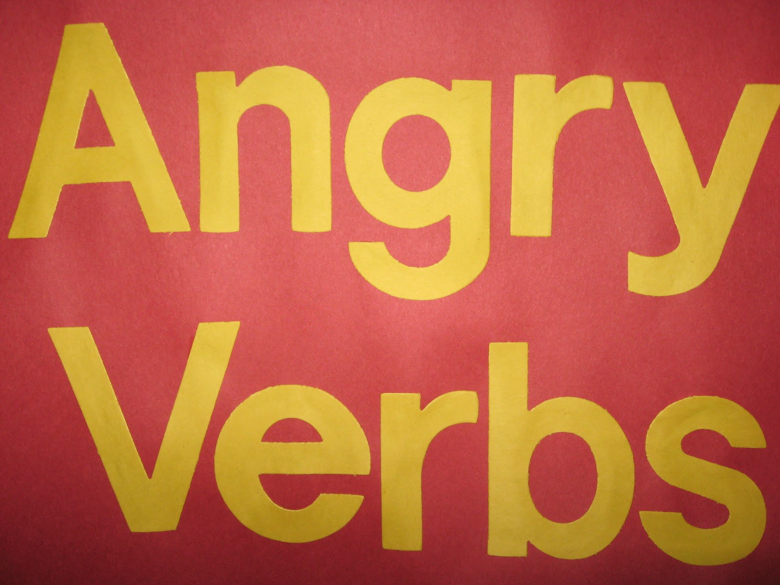 Third Grade Smarties!: Angry Verbs
