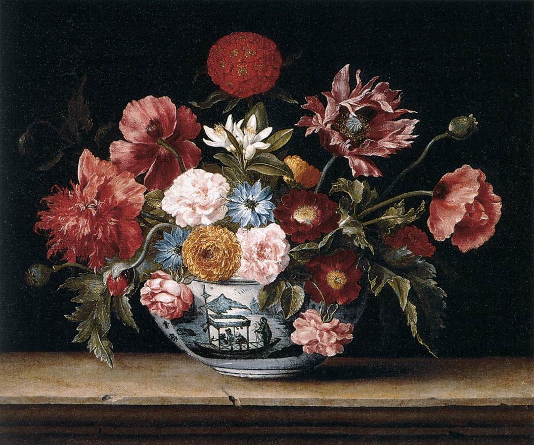 FRENCH PAINTERS: Jacques LINARD Chinese Bowl with Flowers