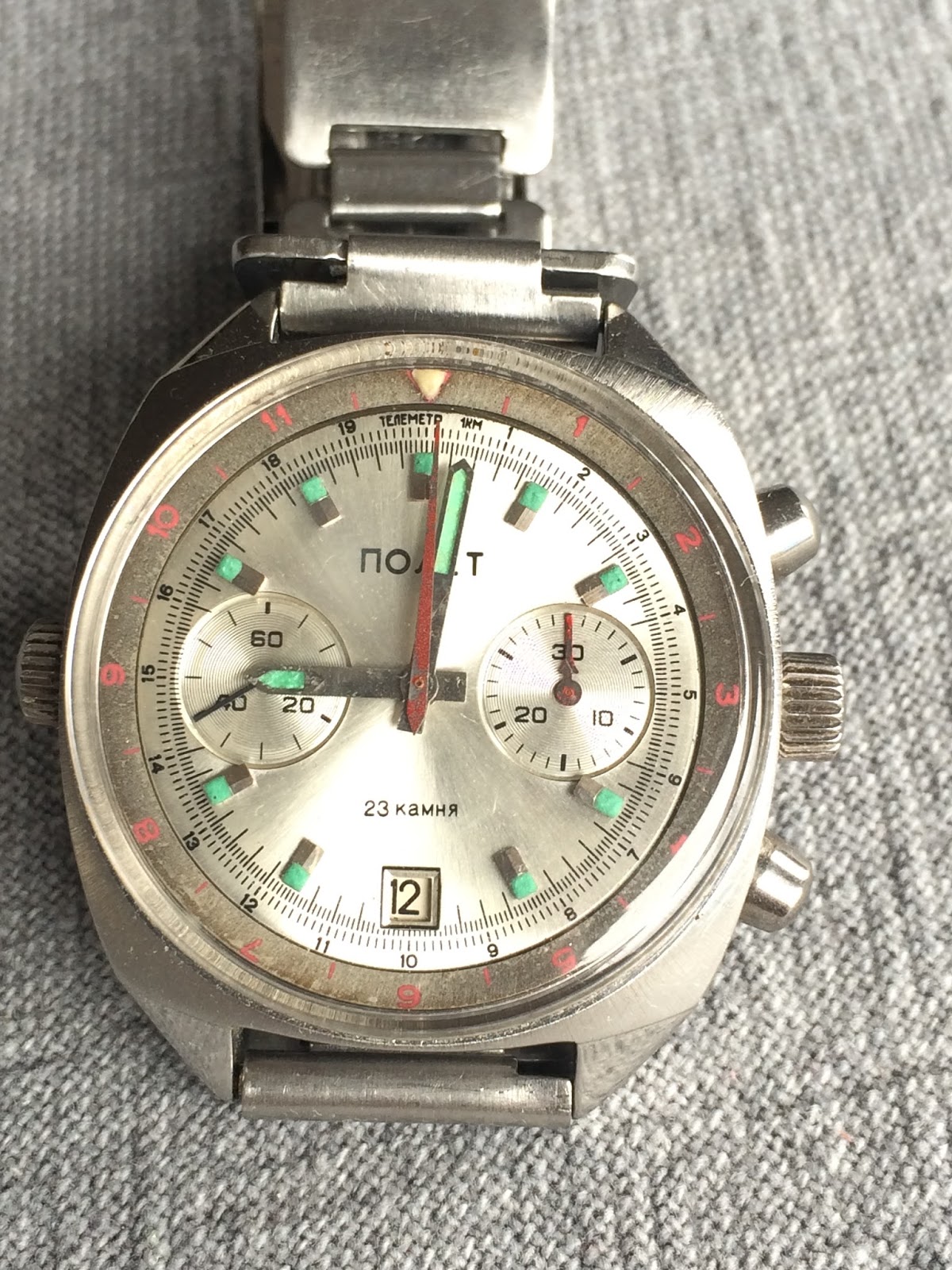 Early chronograph 3133, silver dial