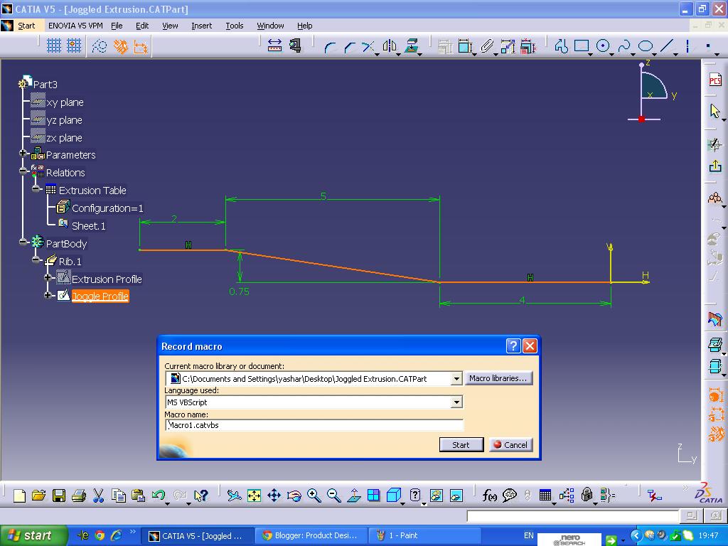 Product Design Engineering: Knowledgeware, Design Table, and Macro in CATIA