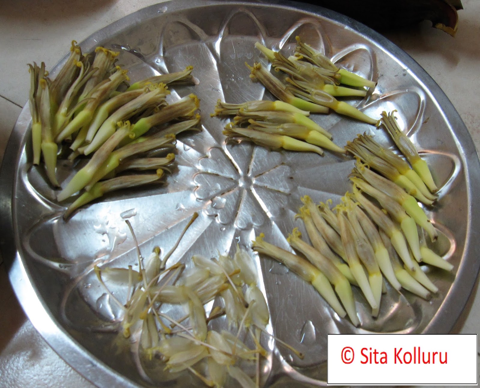 Sita's Ruchulu: Arati puvvu pappu kura (Banana flower/plantain flower ...