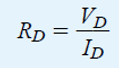 Static resistance (DC) and dynamic resistance (AC)