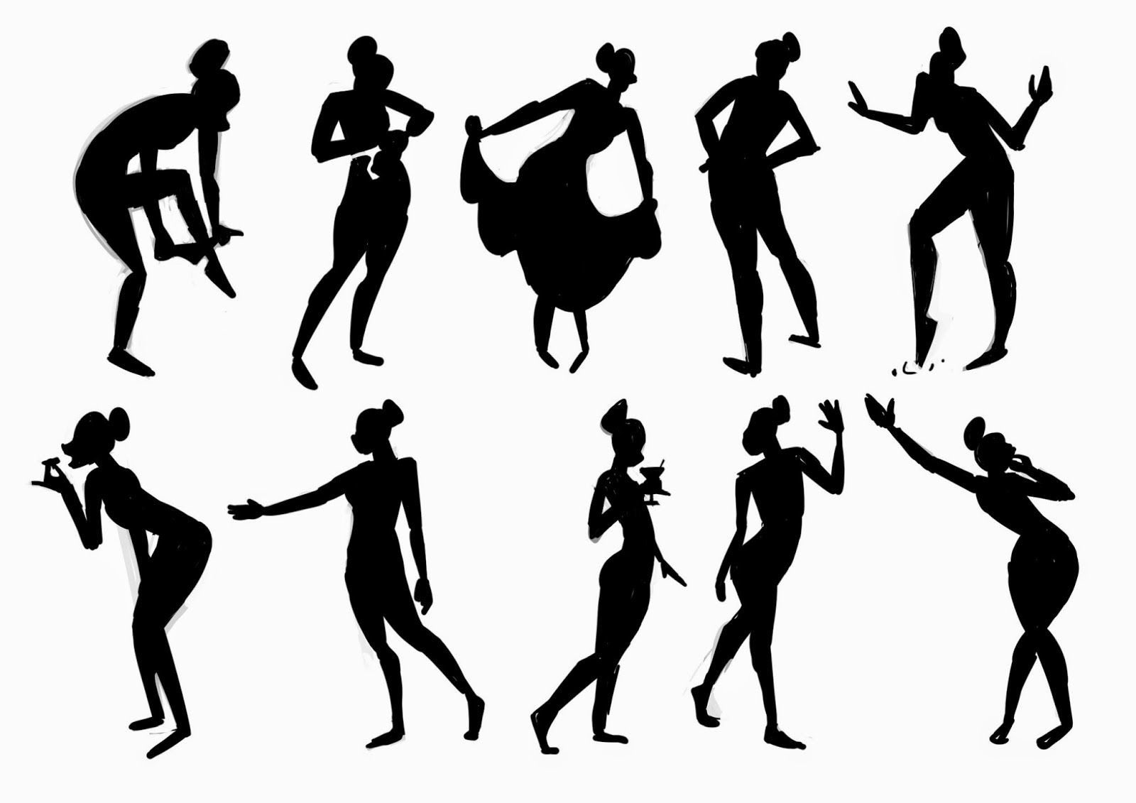 Learning drawing principles: silhouette