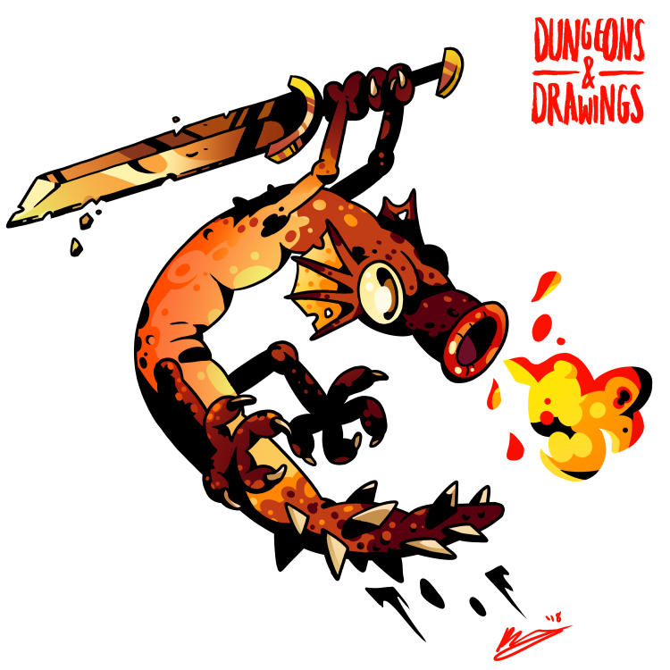 Dungeons and Drawings: Firenewt