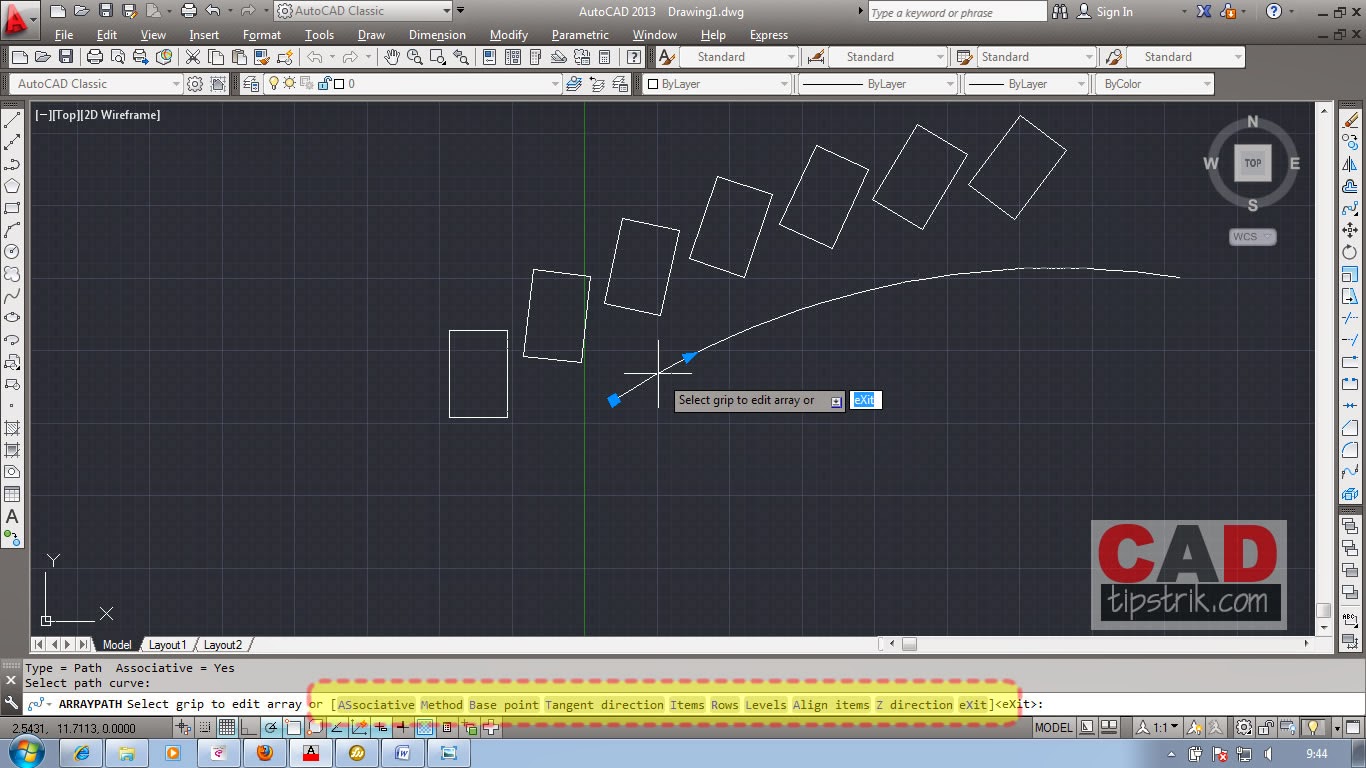 Pengunaan Path Array Pada Autocad Tips Triks Autocad