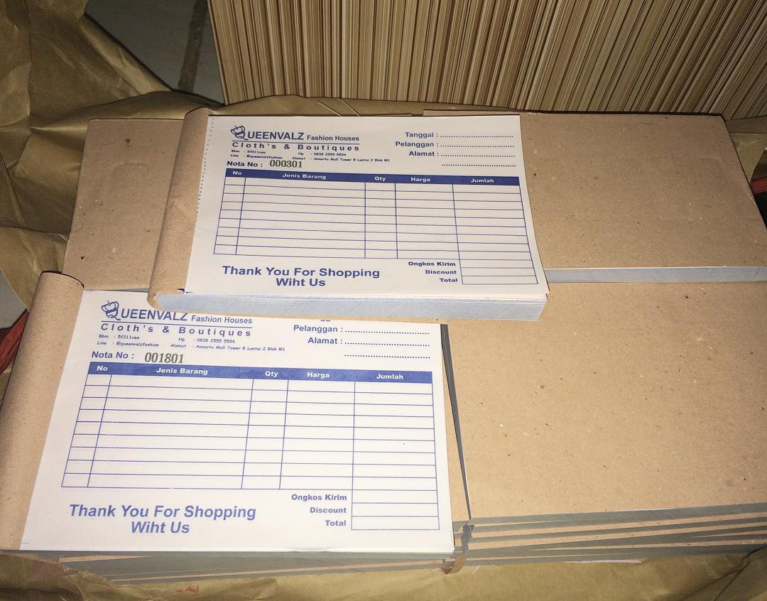 KWITANSI | PERCETAKAN MURAH DAN CEPAT DI BEKASI I 0895-4061-75151
