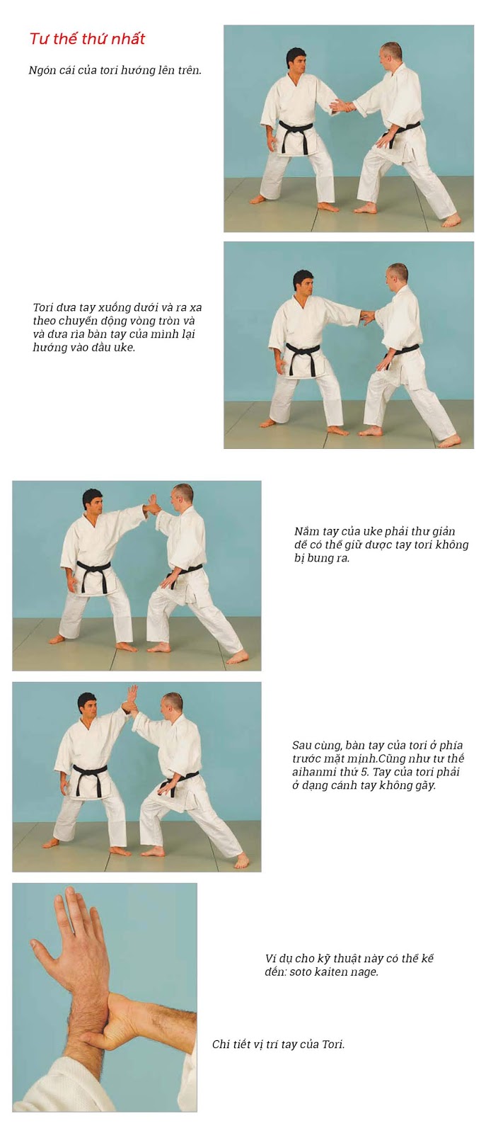 Các kỹ thuật tay trong aikido-phần 2: mở khóa khi bị nắm gyaku-hanmi ...