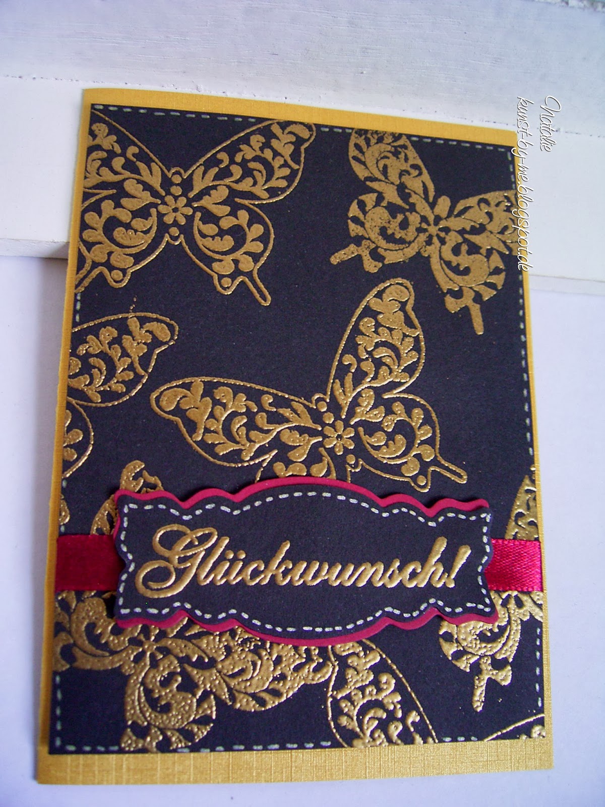 INKognito ~ Cards by Natalie: schwarz-rot-goldene Glückwünsche (black ...