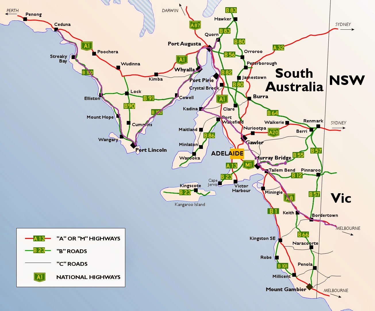 John and Judy Travel Australia: February 2014 - Port Elliot to Ceduna
