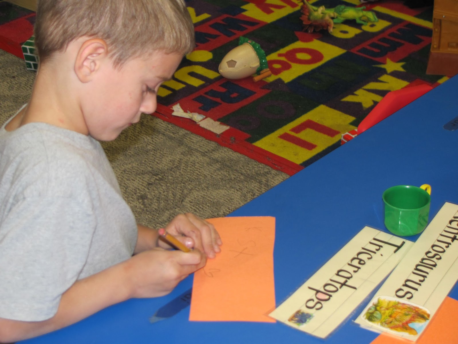 Dinosaur Writing Center | Ms.Vonda's Pre-K at All God's Children MDO ...