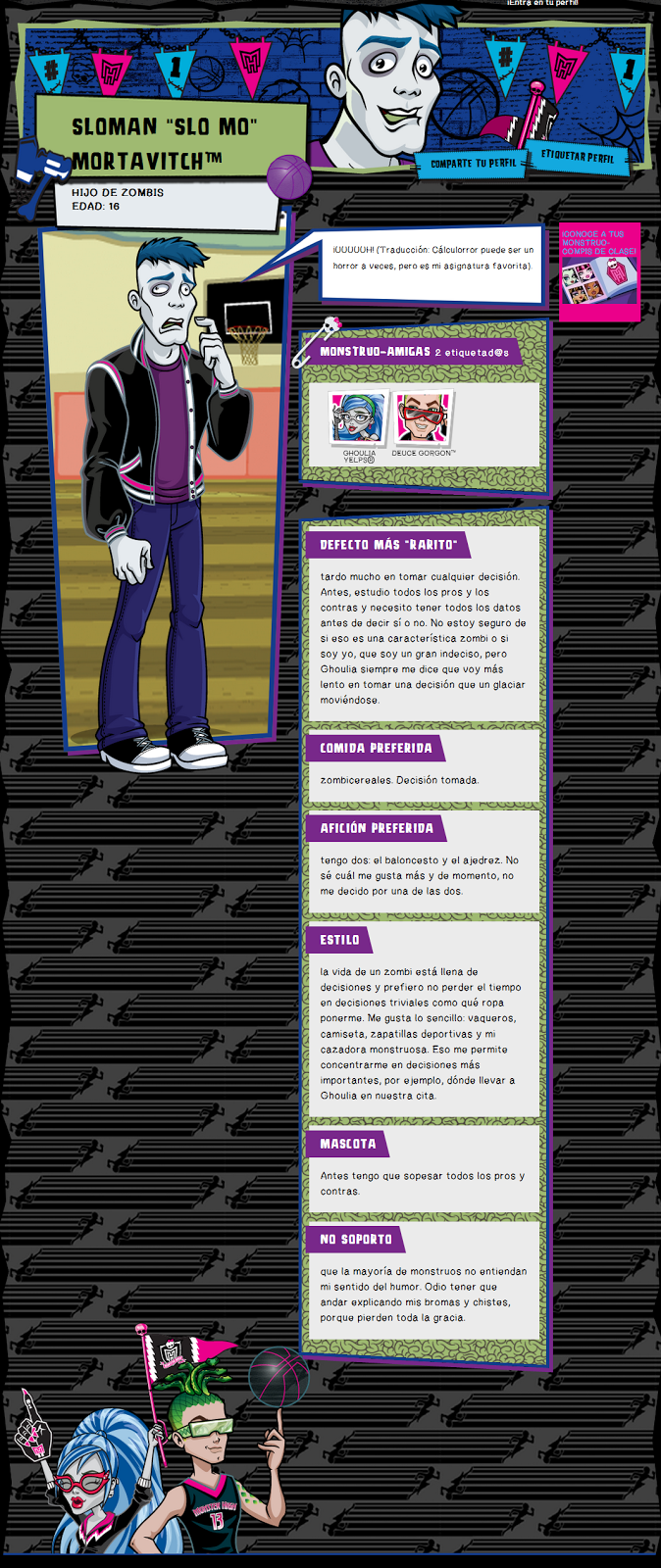 Monster High Alice: Biografia de slo mo