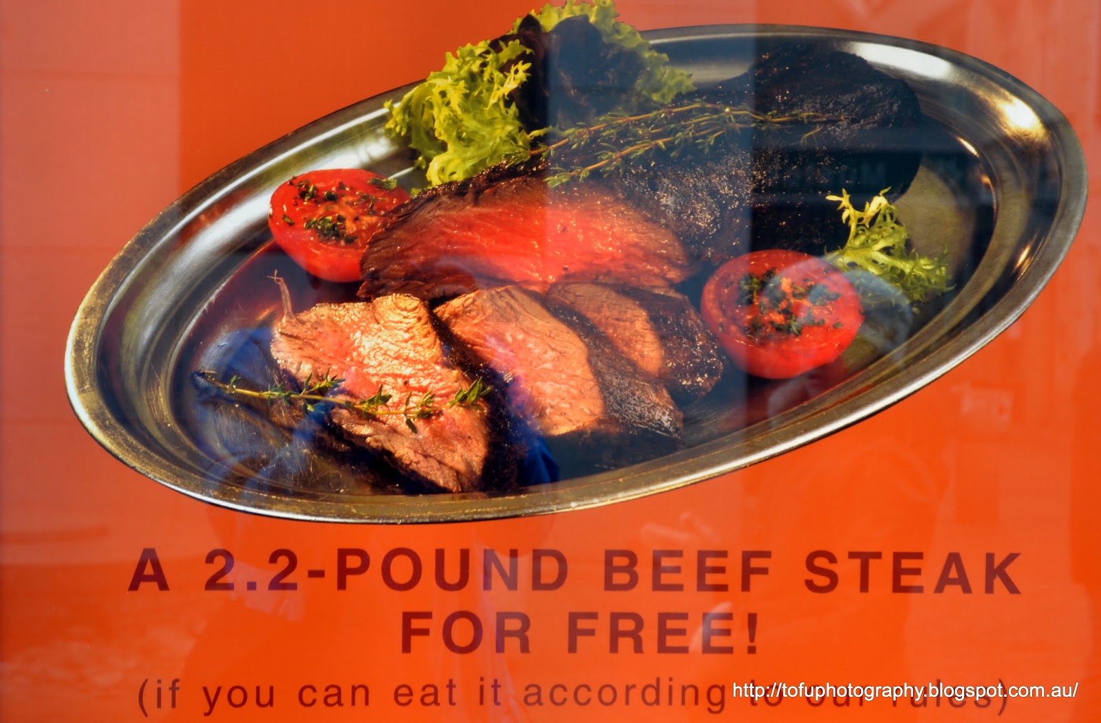 Tofu Photography: Advert for a 2.2 pound beef steak for free (if you ...