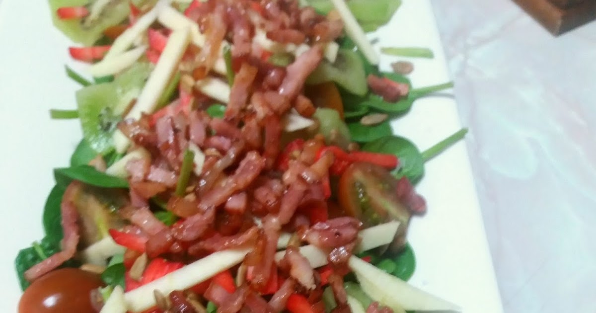 LA COCINA DE PACO GARCIA: ENSALADA DE FRUTA CON ESPINACAS, BACON Y ...