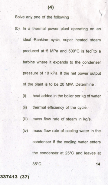 CSVTU Applied Thermodynamics BE MECH Nov Dec 2011 Question Paper ...
