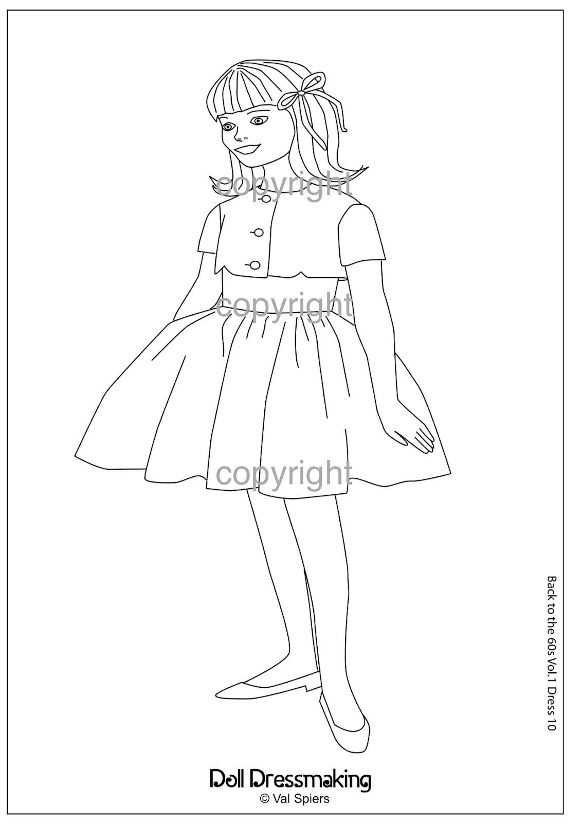 Doll Clothes Patterns by Valspierssews: 10 Colouring Pages Based on ...