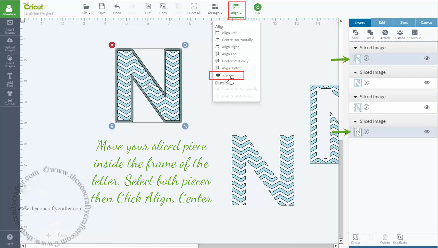 The Non-Crafty Crafter: CRICUT: Creating a Chevron letter using Cricut ...