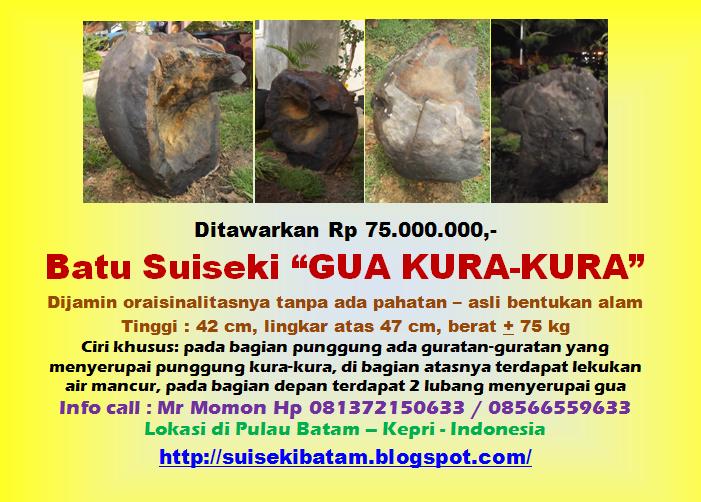 Lakukan Yang Terbaik : Batu Suiseki Unik “GUA KURA-KURA” di Pulau Batam