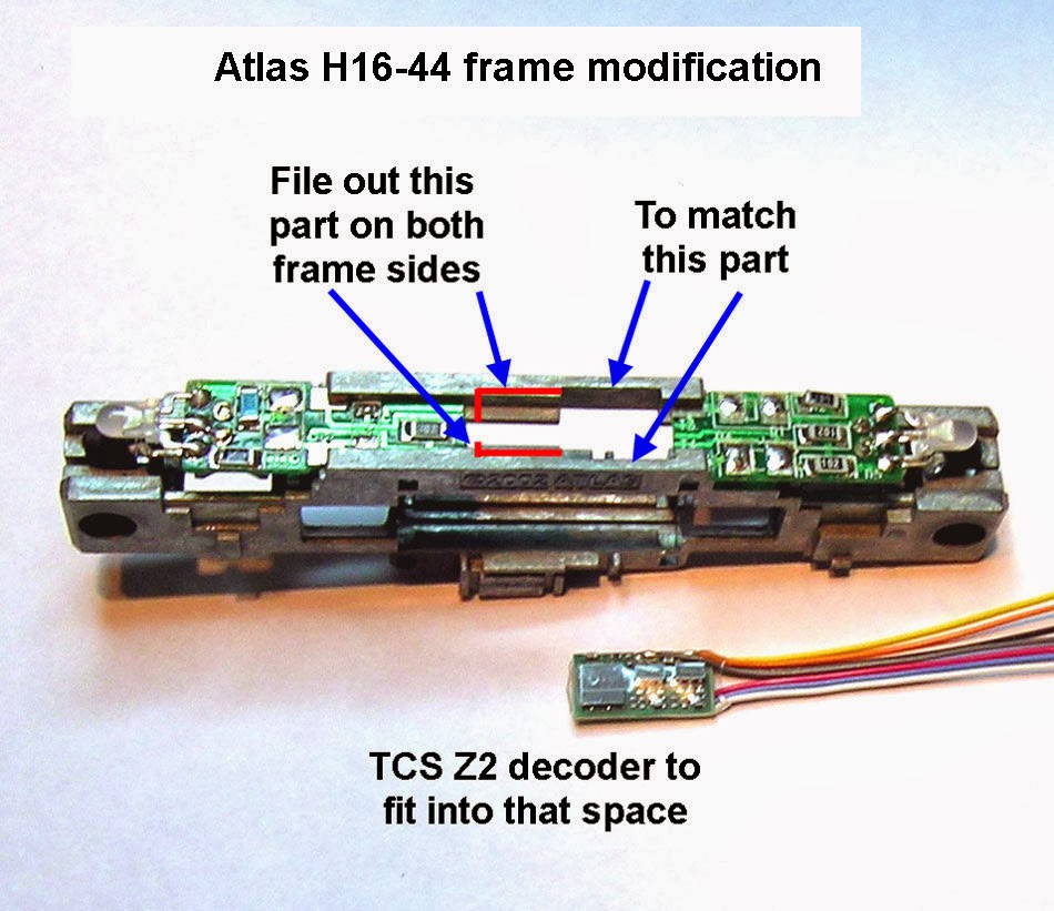 N Scale DCC Decoder Installs: TCS Z2 in an Atlas H16-44