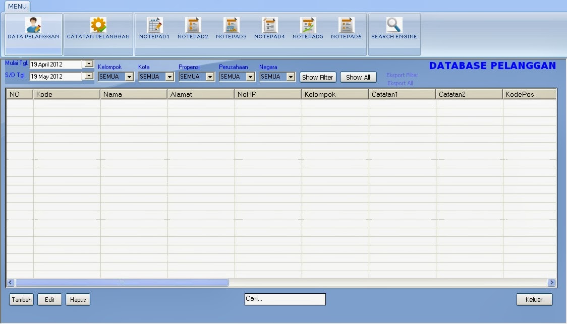 ginasupriatin's blog: Database Pelanggan ( DBMS ) dan Format DBMS