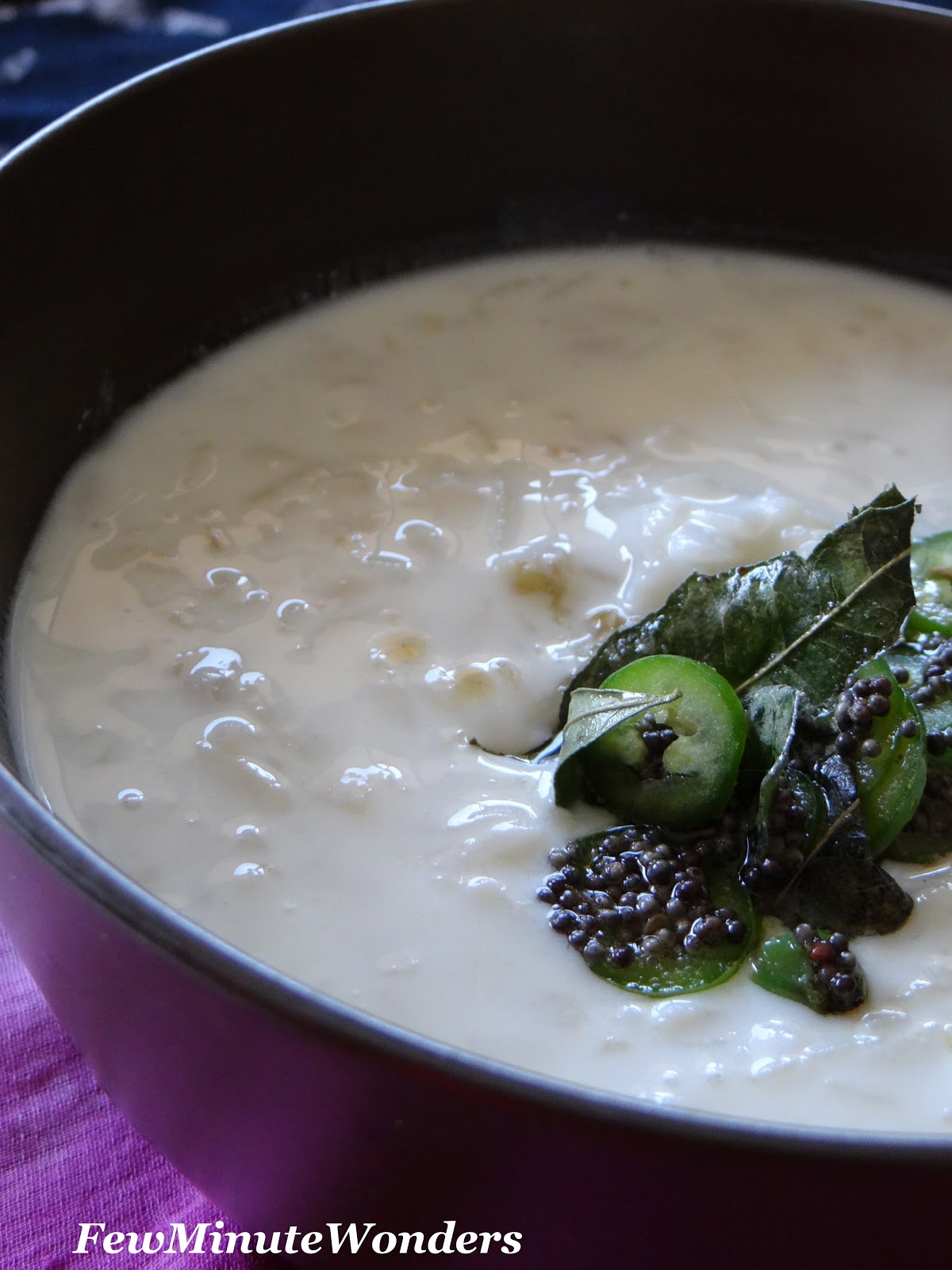 Thair Avil / Dhahi Poha/ Beaten Rice In Yogurt Sauce - Few Minute Wonders