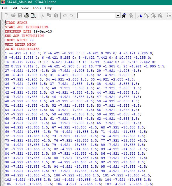 OpenSTAAD and Excel: Creating a .std File from an Excel Worksheet