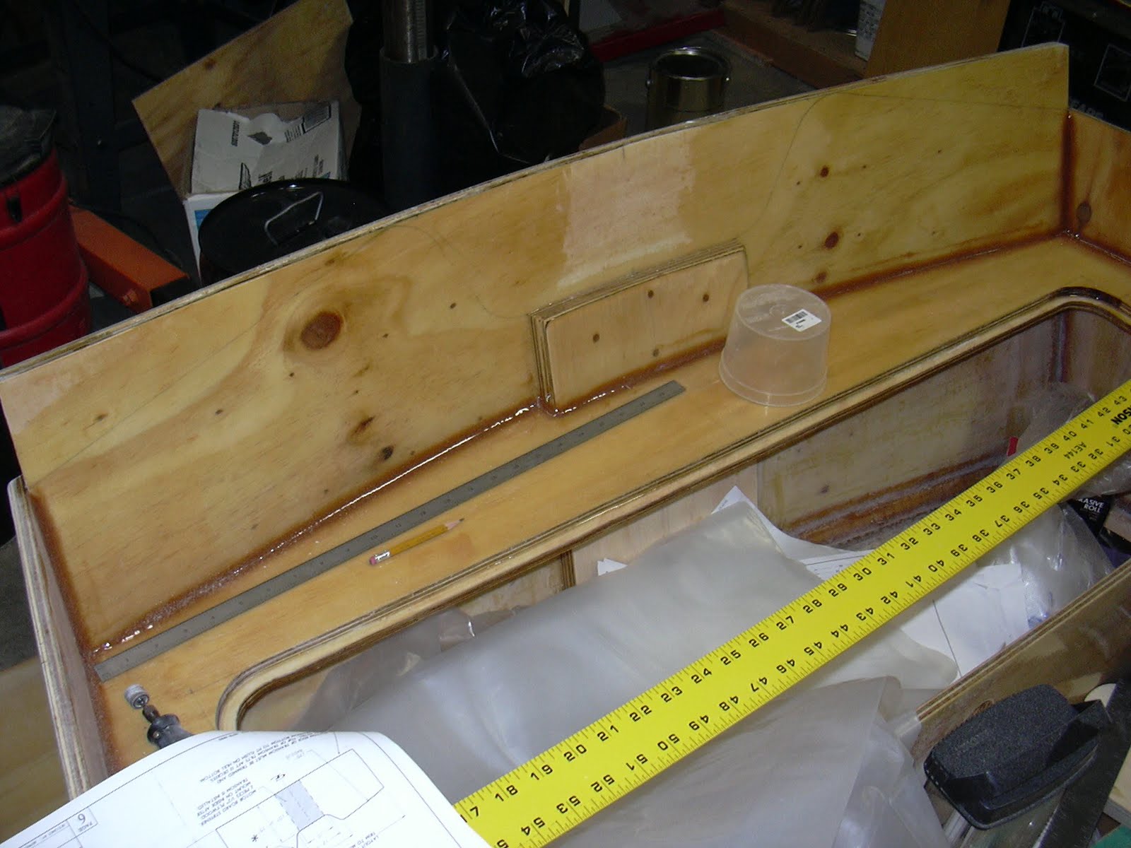 Todd's Mini-Tug Boat Building Journal: Cabin Top Epoxied/Side Decks ...