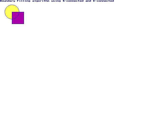 Boundary Fill Algorithm To Fill Different Types Of Geometric Shapes In C Programming