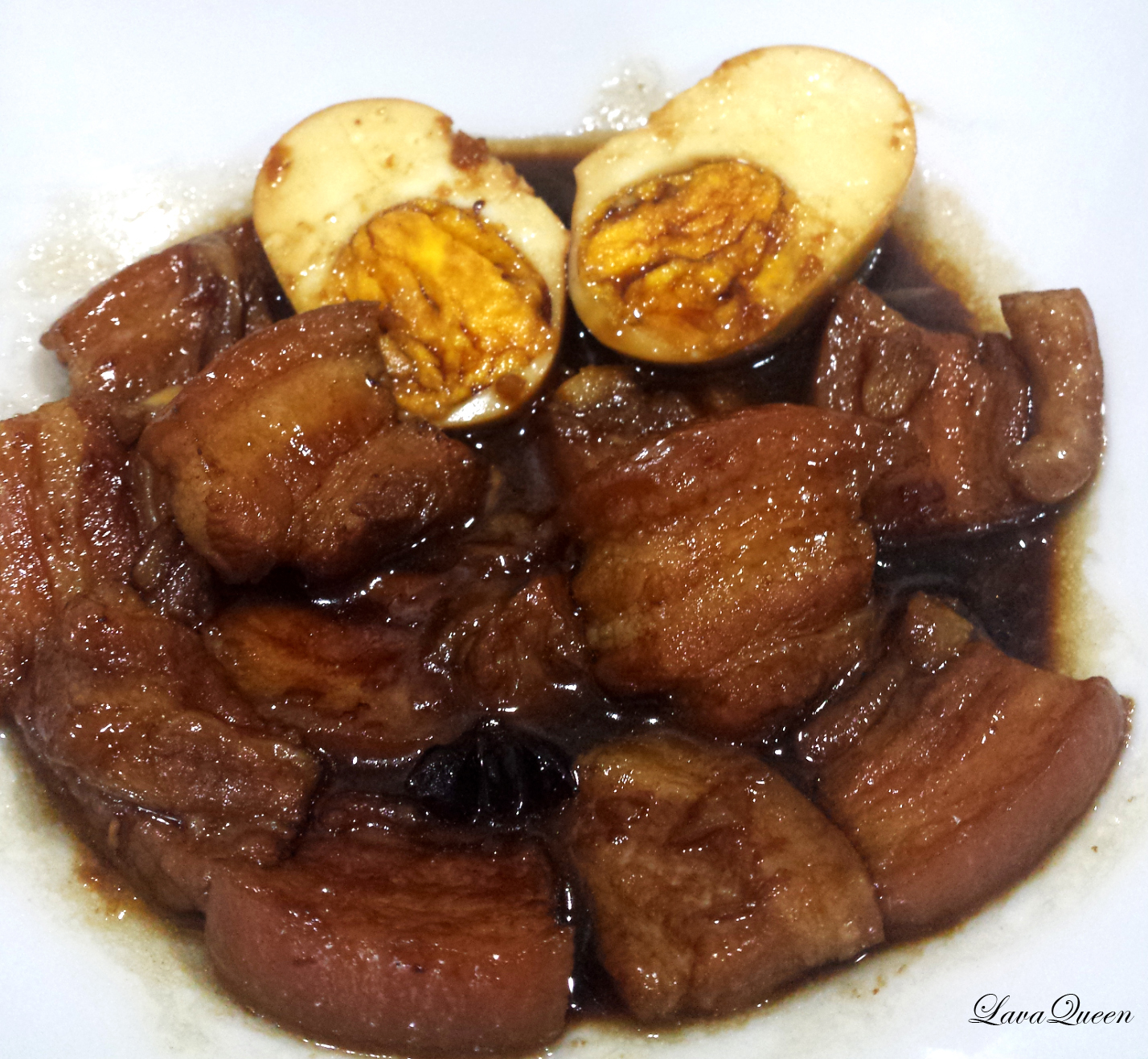 STEWED PORK BELLY AND EGG WITH SOYA SAUCE - Lava Queen