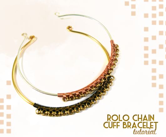 Chain and Wire Wrapped Cuff Tutorial / The Beading Gem