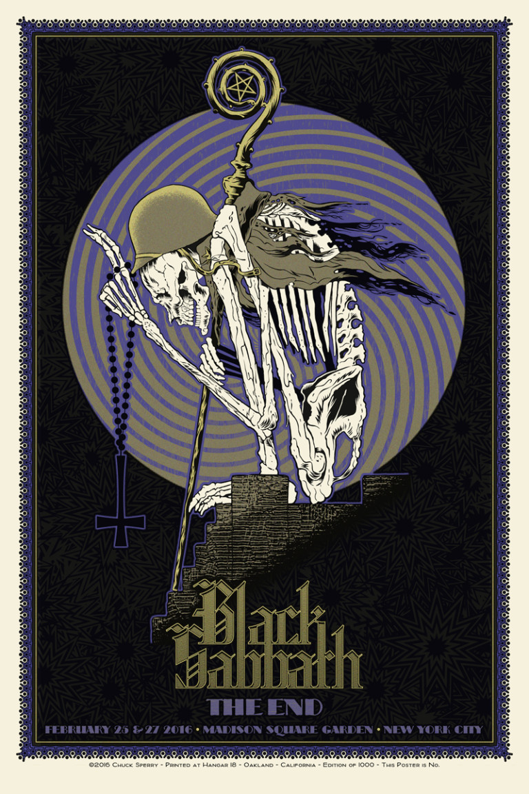 INSIDE THE ROCK POSTER FRAME BLOG: Black Sabbath Chuck Sperry New York ...
