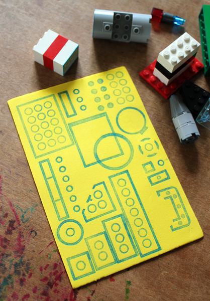 Filth Wizardry: Stamping with Lego and craft foam