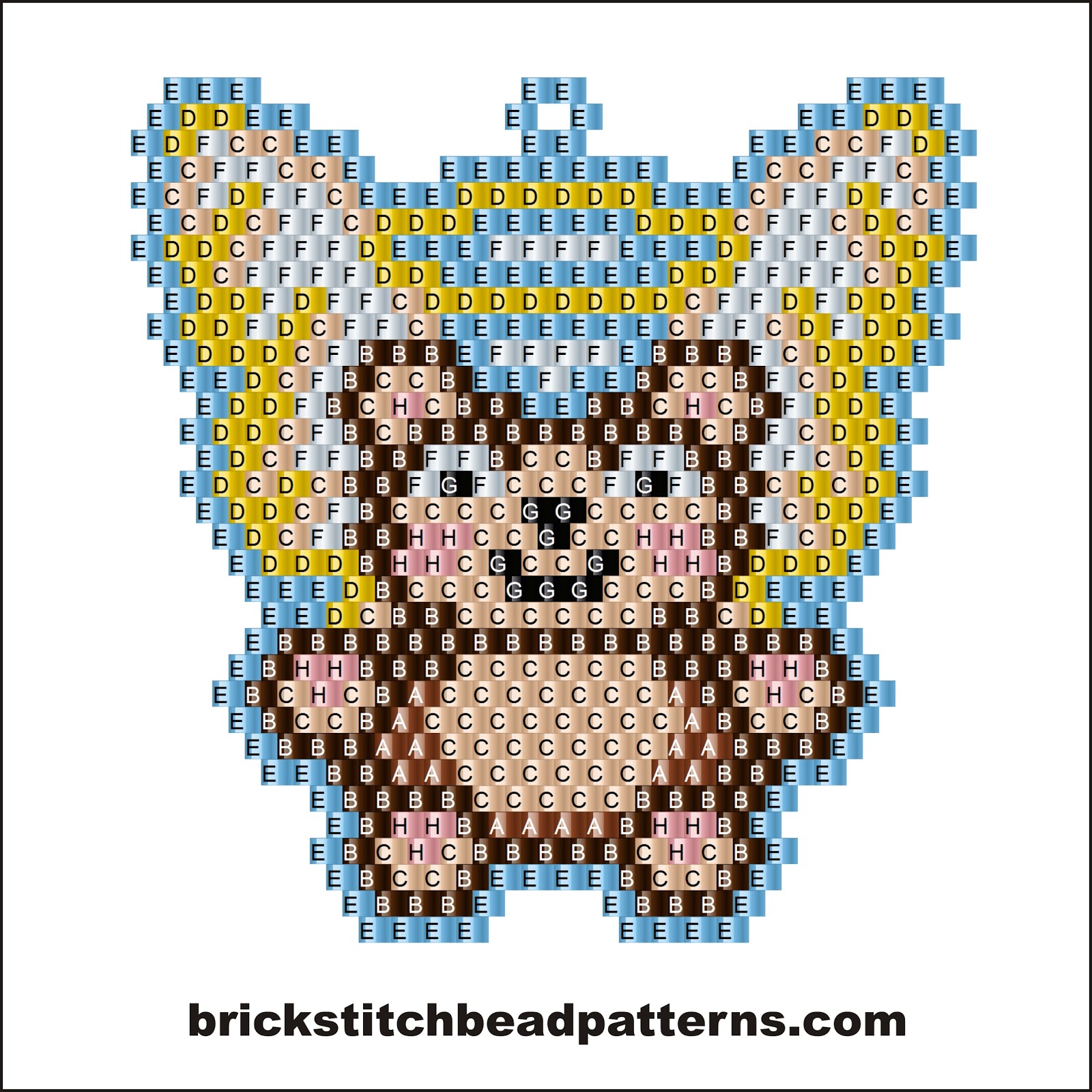 Brick Stitch Bead Patterns Journal: Angel Christmas Teddy Bear Free ...