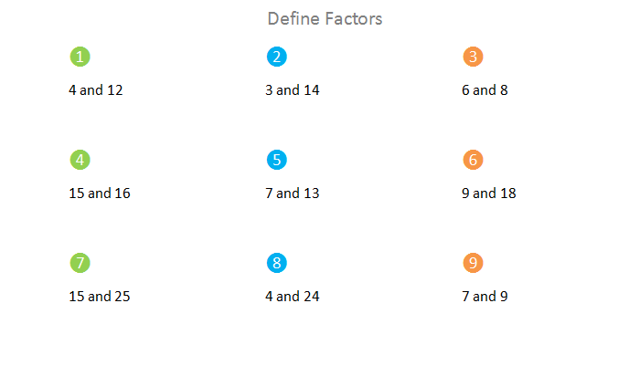 Bro and Sis Math Club: Define Factors