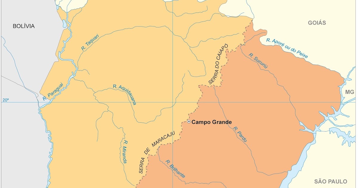 Mato Grosso do Sul: 34 - Bacias hidrográficas do Mato Grosso do Sul