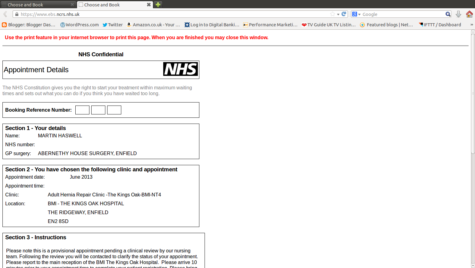 A SAINT CALLED ALLNIGHTS: PAIN ..THEN CONFUSION BY THE NHS