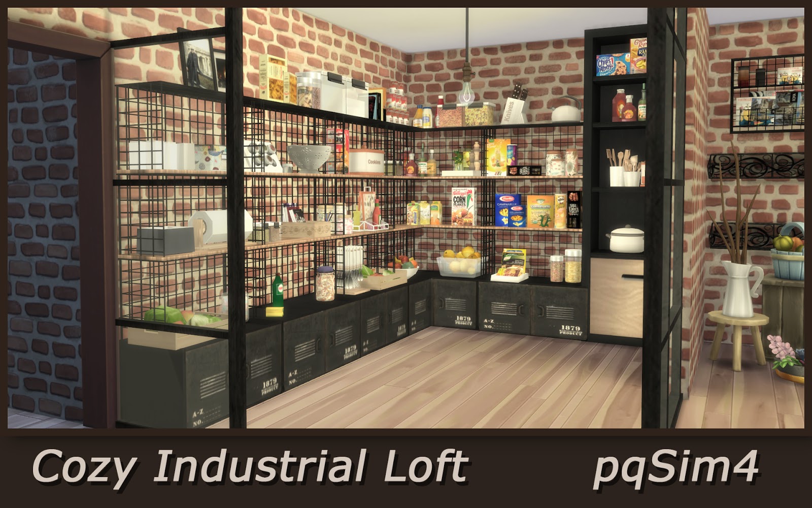 Cozy Industrial Loft. Sims 4 Custom Content.