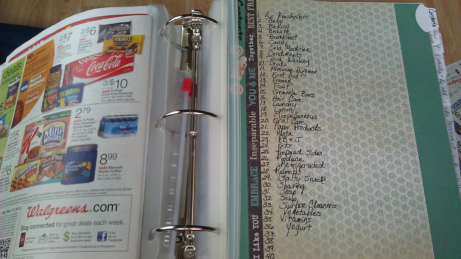 Rita Hutcheson-Cobbs: My New Couponing Notebook Organizer...