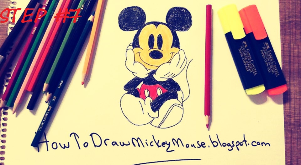 Step By Step Mickey Mouse Drawing Tutorial | Easy Mickey Mouse Drawings ...