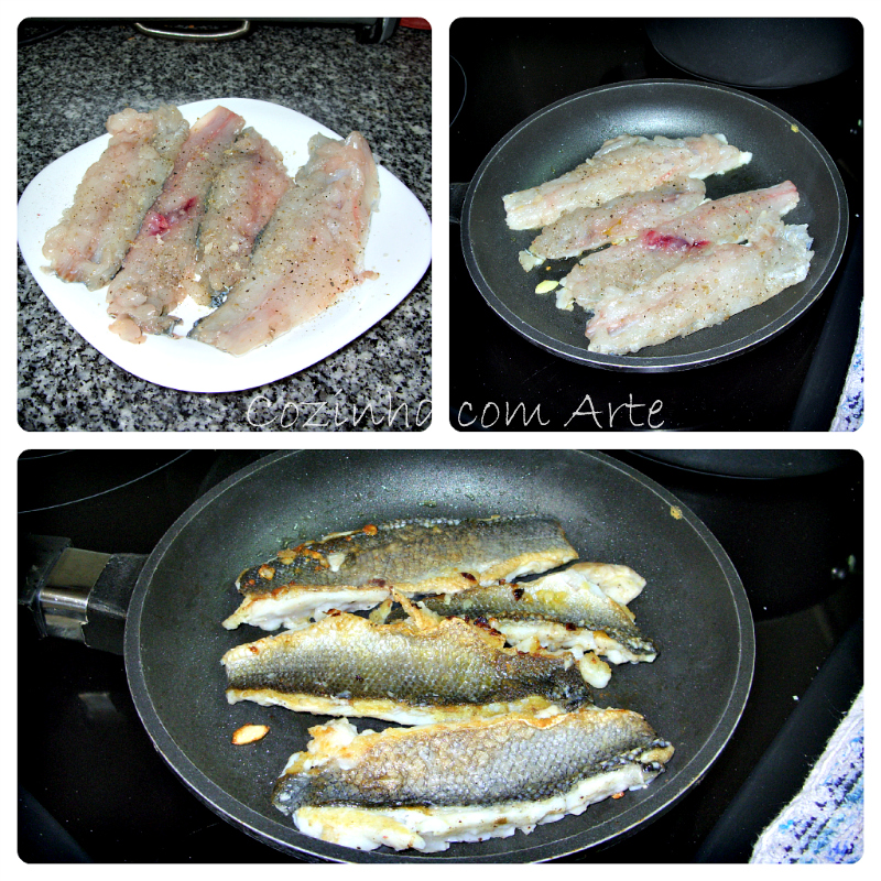 Cozinha com Arte: filetes de robalo