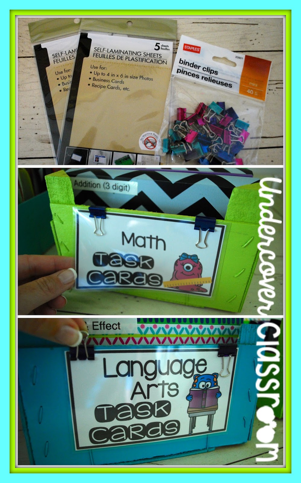 Task Card Storage Solution - Undercover Classroom