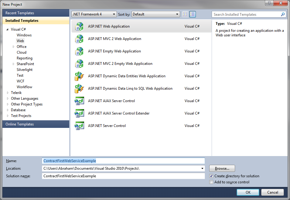 Visual Studio Programmers Knowledge Base: Contract First Web Services