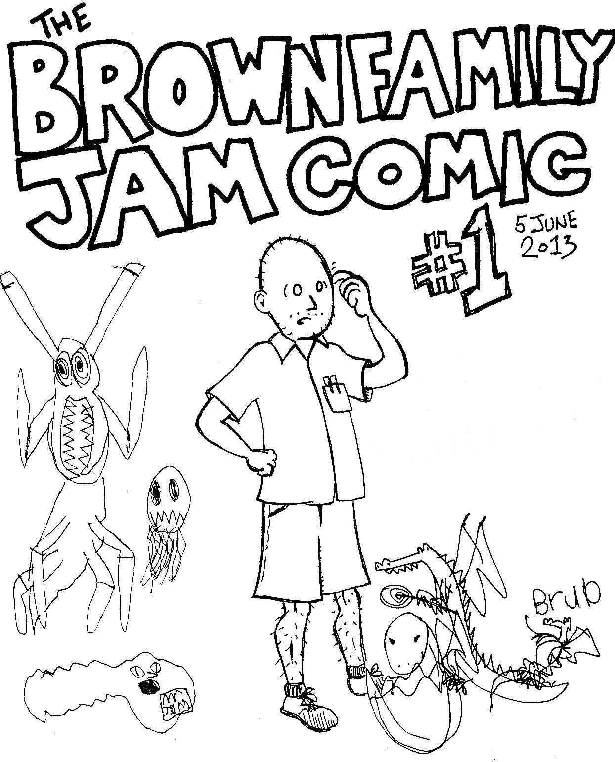 Tim's Art Blog: Brown Family Jam Comic #1