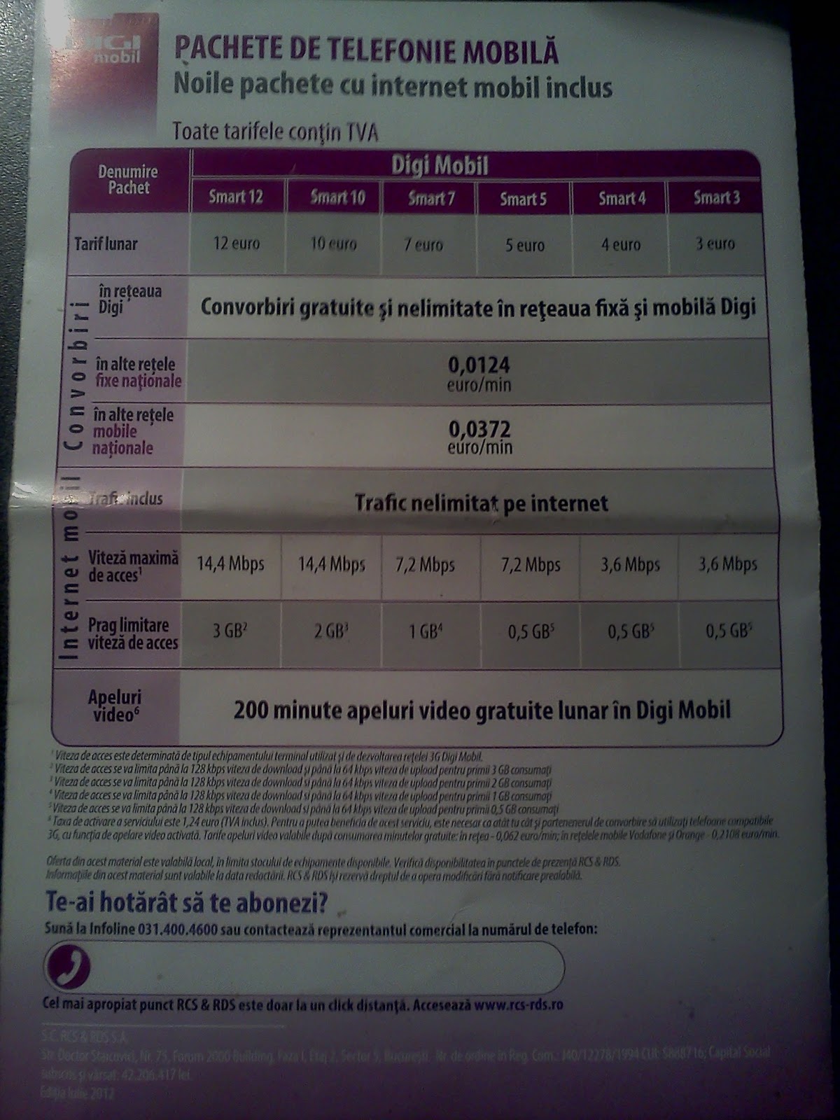 Oferta de telefoane RCS&RDS începând cu octombrie 2012 - Telefoane şi ...